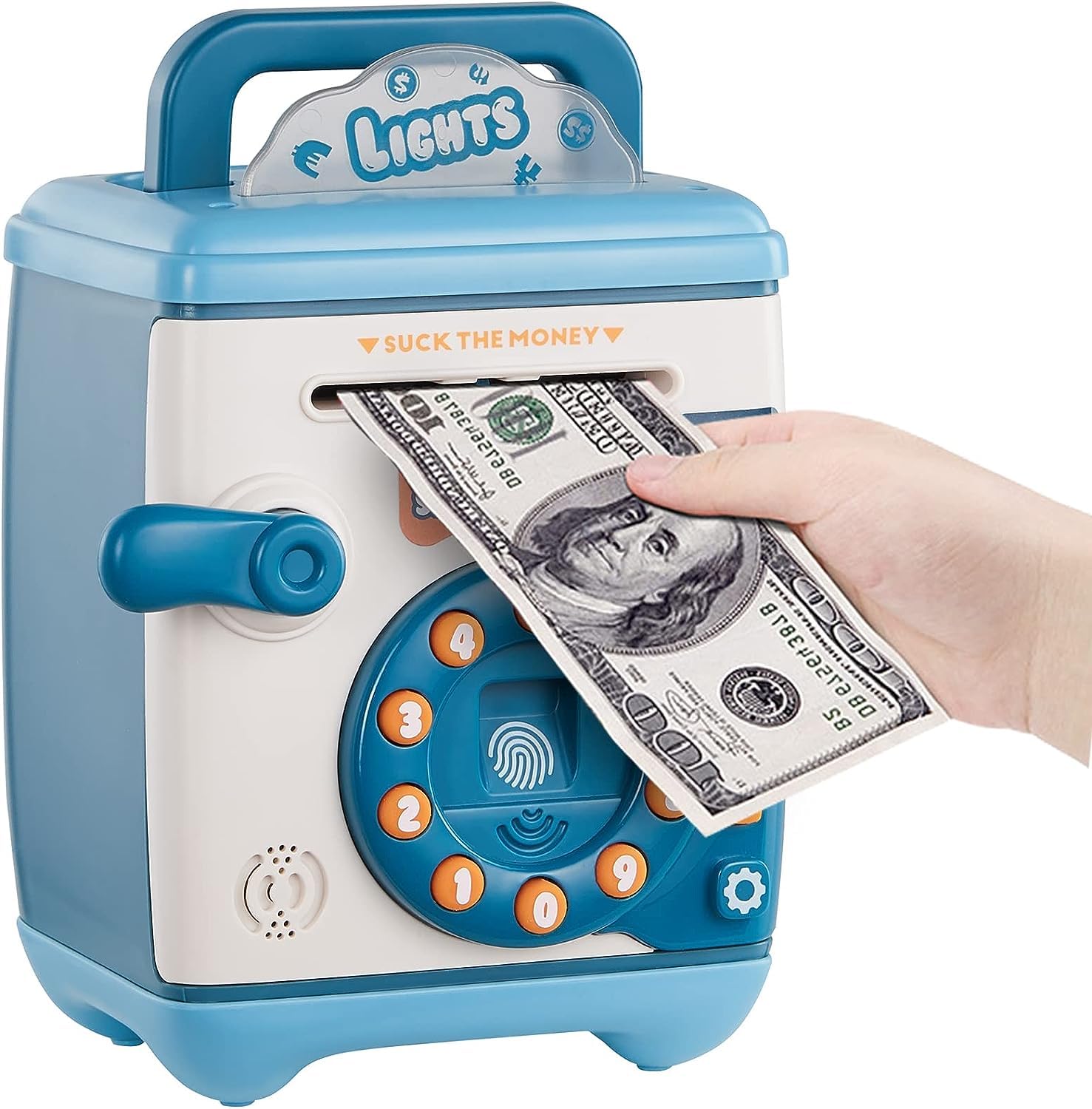 Luranol Piggy Bank Atm For Kids Money Safe Savings With Password Box ...