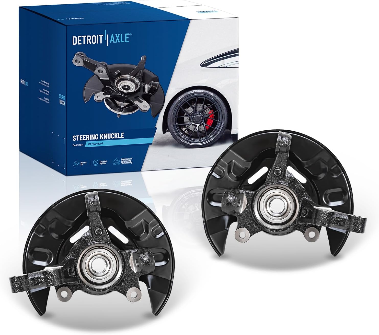 Amazon.com: Detroit Axle - Front 2pc Steering Knuckles for Toyota 03-08 ...
