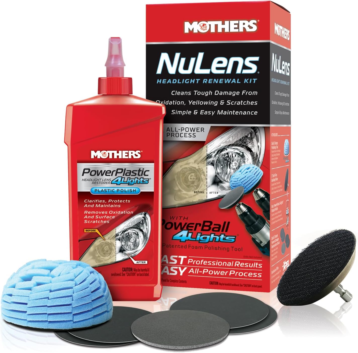 Mothers Nulens Headlight Renewal Kit Quickly Restores And Maintains ...