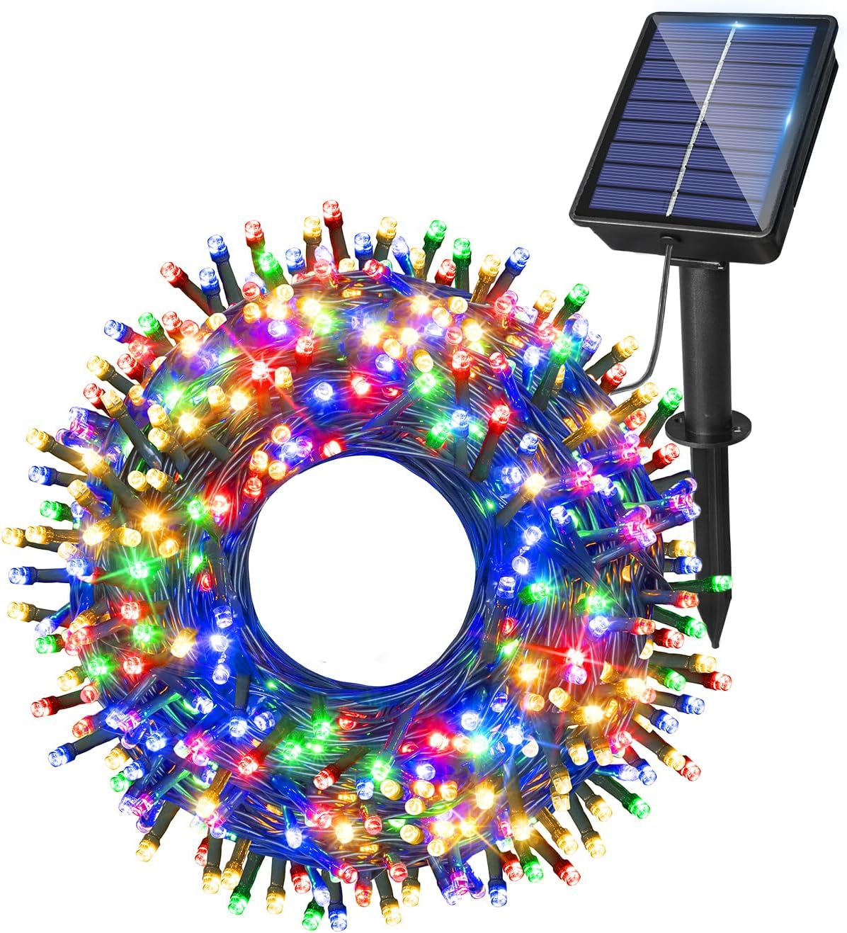 Ollny Solar Lights Outdoor Garden 20m 200 LEDs Fairy Light, Multicolour ...