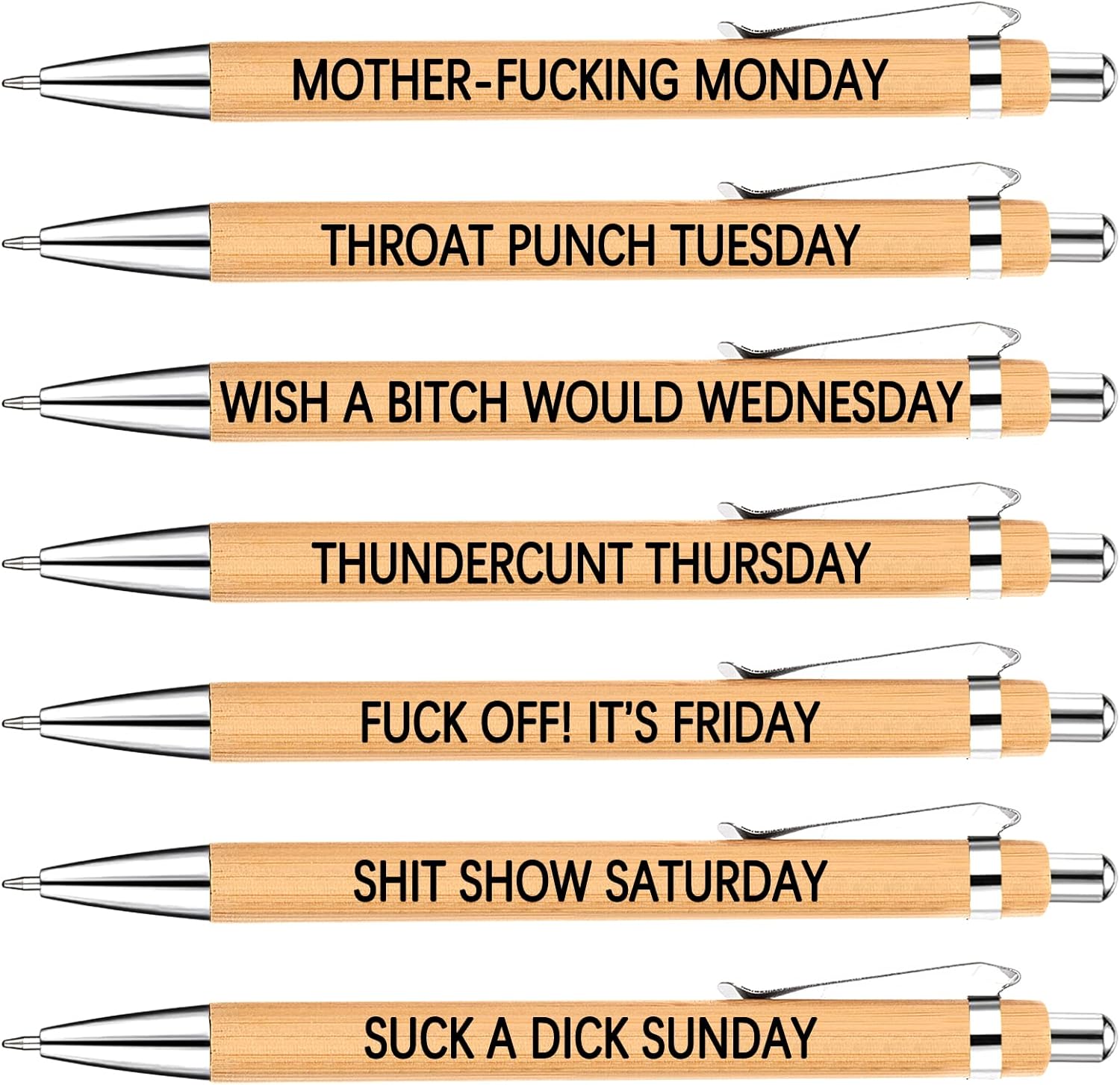 Lestp 7Pcs Funny Work Pens for Adults Funny Sarcastic Gifts Funny ...