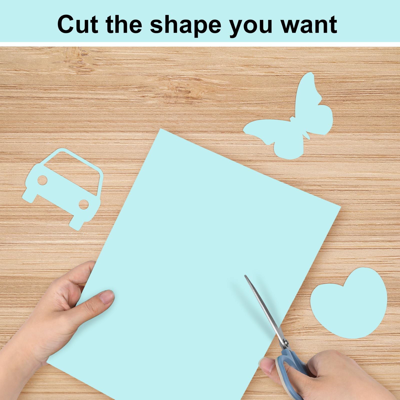 Snapklik.com : 100 Sheets Blue Cardstock Paper, Colored Printer Paper 8 ...