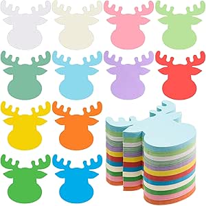 Amazon.com: 180 Pcs Christmas Reindeer Cutouts Paper Reindeer Cut-Outs ...