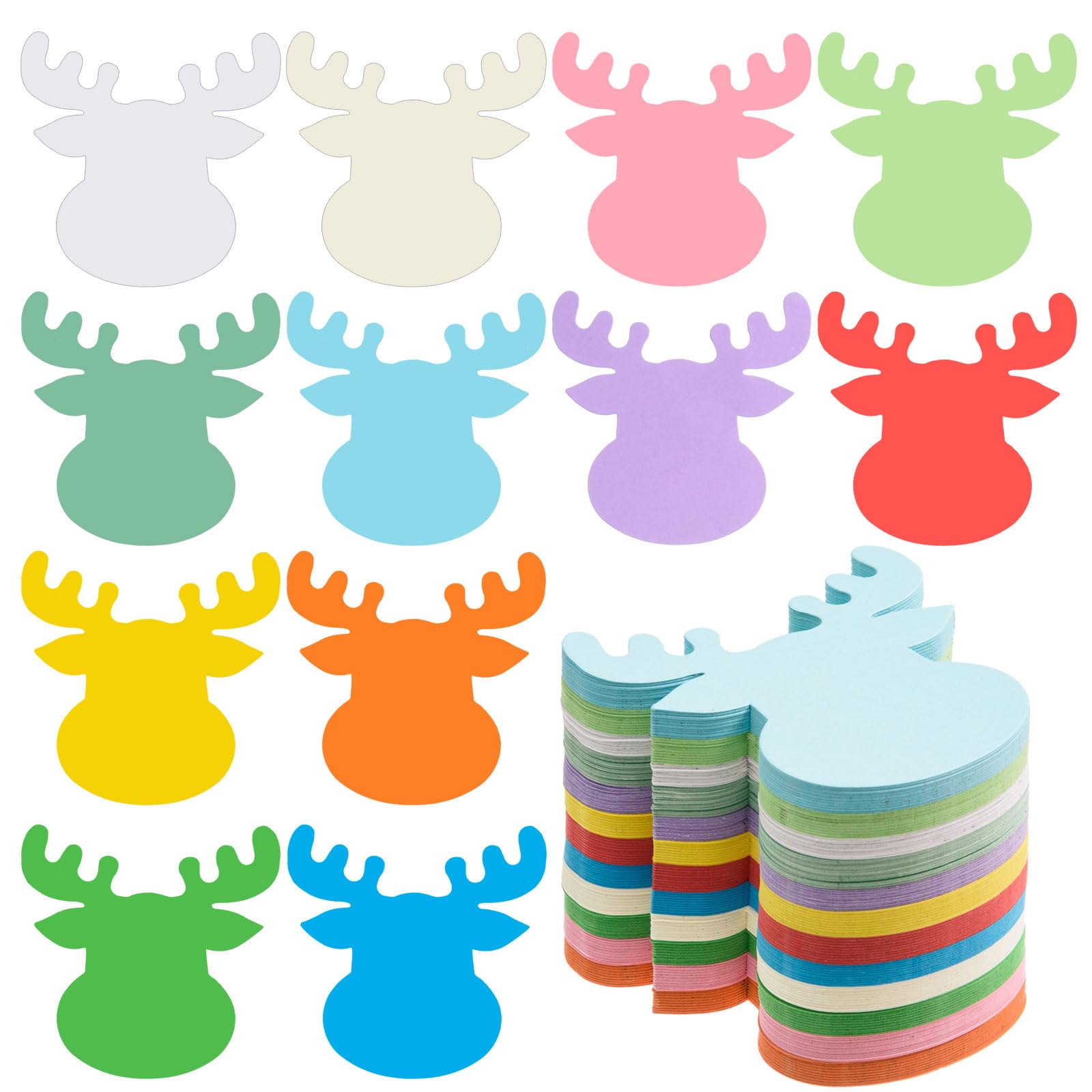 Amazon.com: 360 Pcs Christmas Reindeer Cutouts Paper Reindeer Cut-Outs ...
