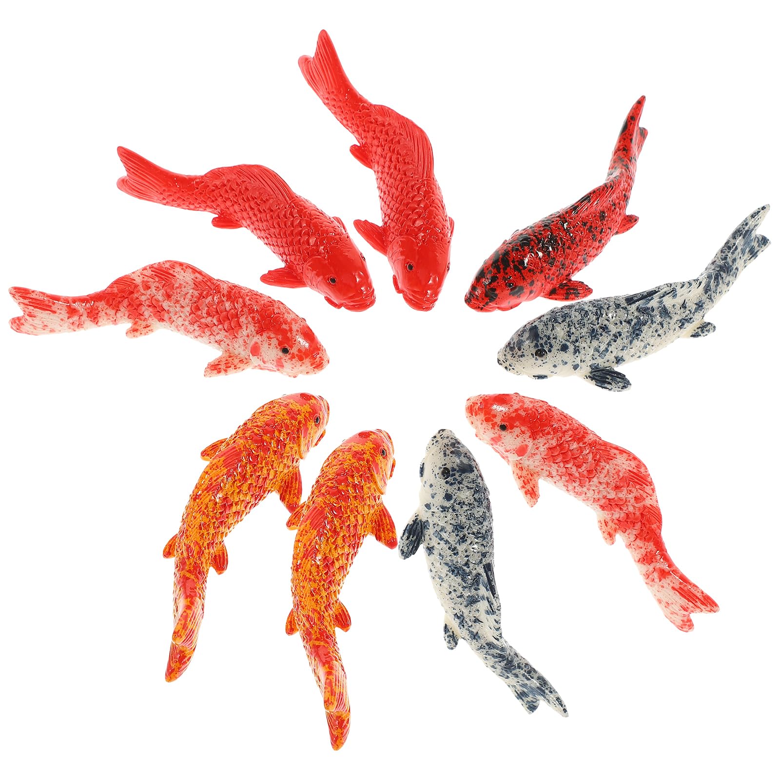Yardwe 20pcs Miniature Resin Goldfish Fake Goldfish Model Miniature ...