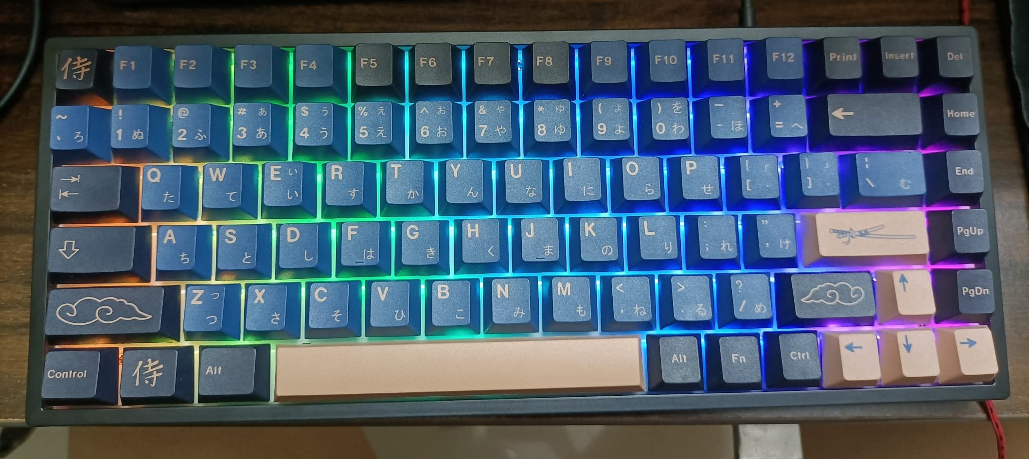 Amazon.in: Buy Blue Samurai Keycaps 129 Keys PBT Cherry Profile Keycaps ...