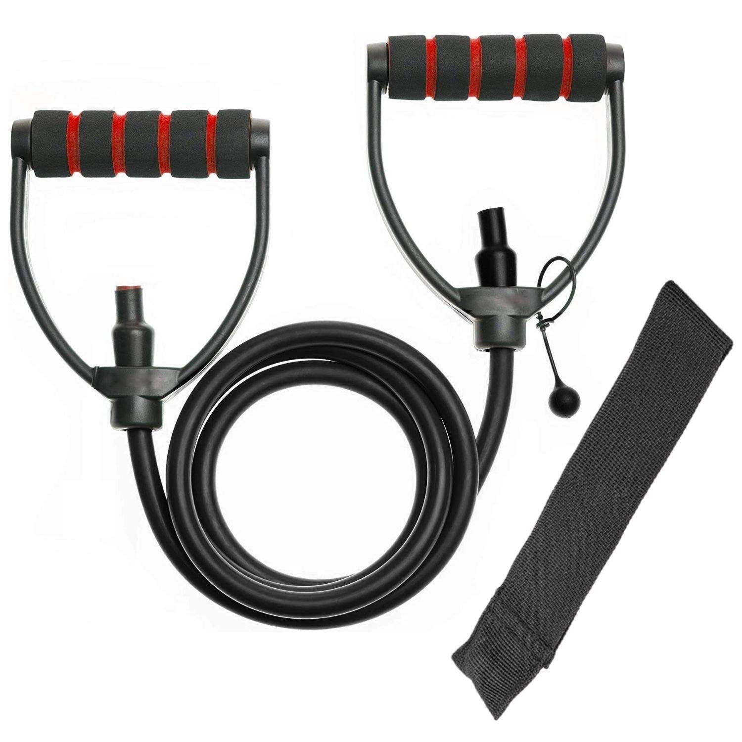 HealthHIke Toning Resistance Tube Band with Adjustable Handle + Door ...