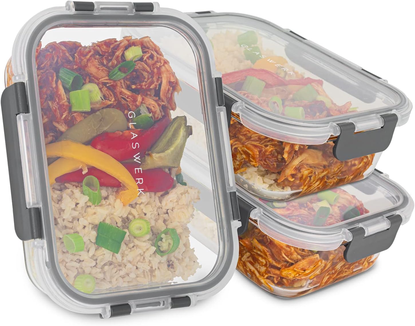 GLASWERK Boite de conservation alimentaire (3 x 1040ml, sans ...