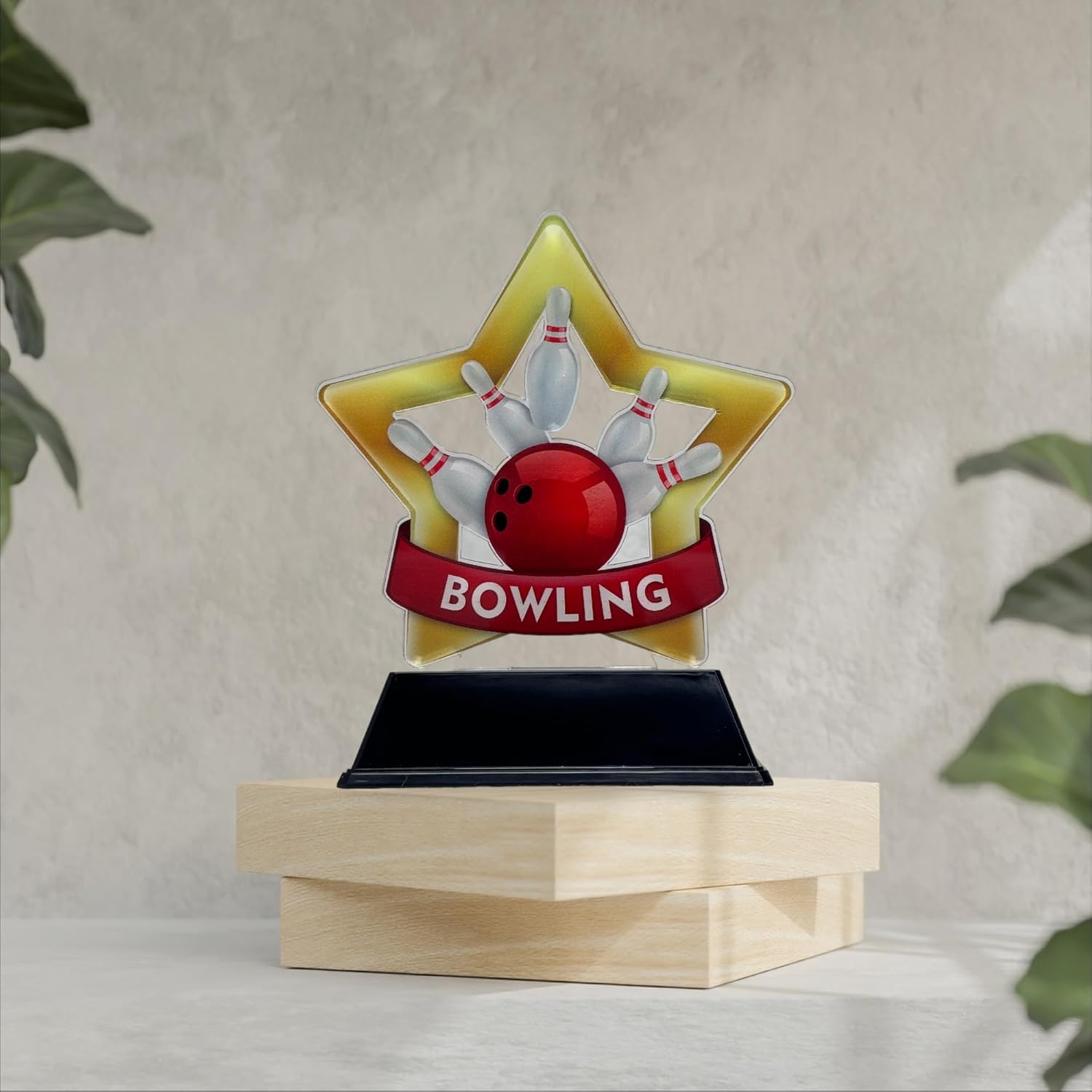 Amazon.com : Trophy Monster Gold Bowling Acrylic Trophies Awards | Size ...