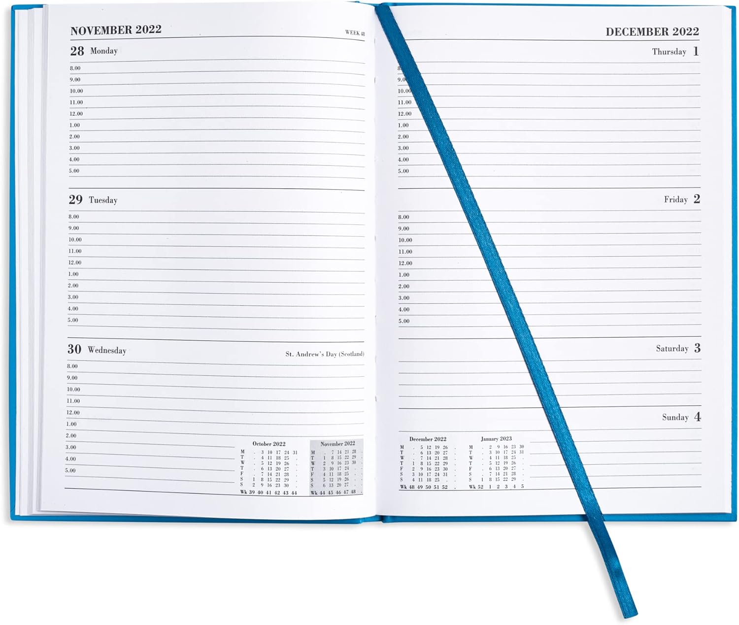 A5 Turquoise Academic Diary 2022-2023 Week to View Mid Year Planner ...