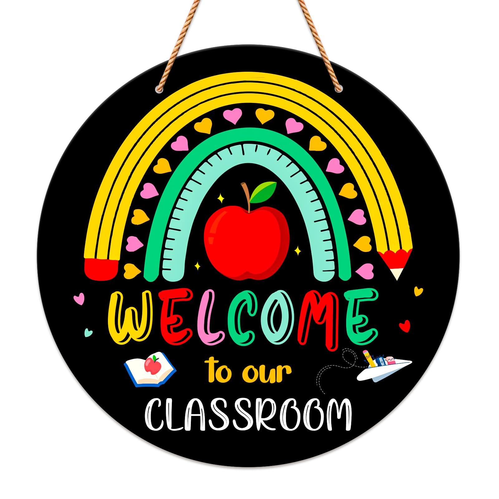 Welcome Sign For Classroom Wooden Back To School Welcome Sign With