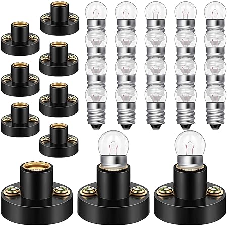 Hanpearl Round E27 White LED Lamp Screw Base Halogen Bulb Holder ...