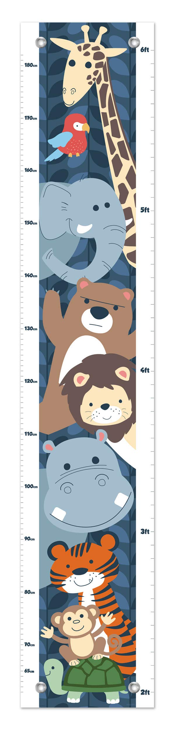 Snapklik.com : Cute Wild Animals Growth Chart Safari Theme Growth Chart ...