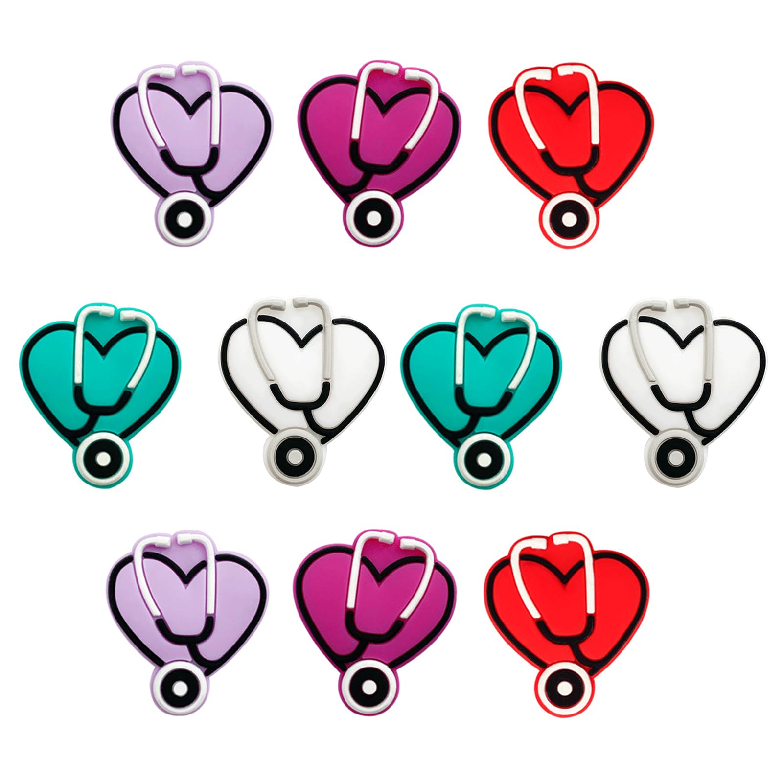 Amazon.com: 10PCS Stethoscope Silicone Beads Colorful Silicone Beads ...
