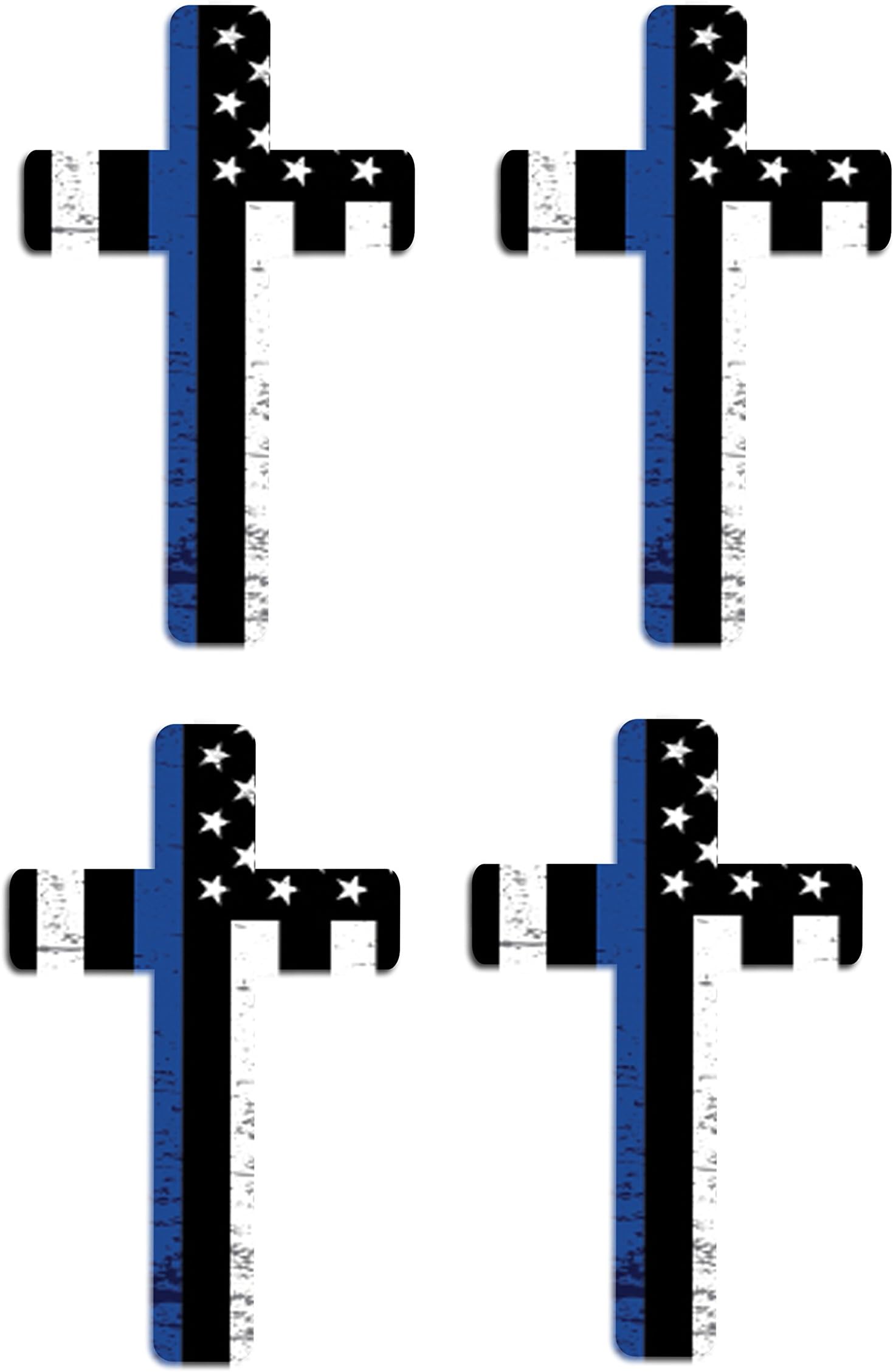 Amazon.com - Rogue River Tactical 4 Pack Thin Blue Line Cross Lives ...
