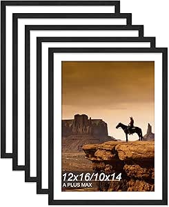 Amazon.com - A PLUS MAX Black 12x16 Frame Set of 5, Engineered Wood Frame Display Picture 10x14 ...