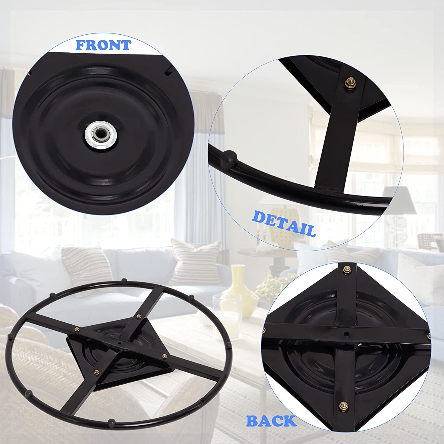 24" Replacement Ring Base w/Swivel for Recliner Chairs & Furniture ...