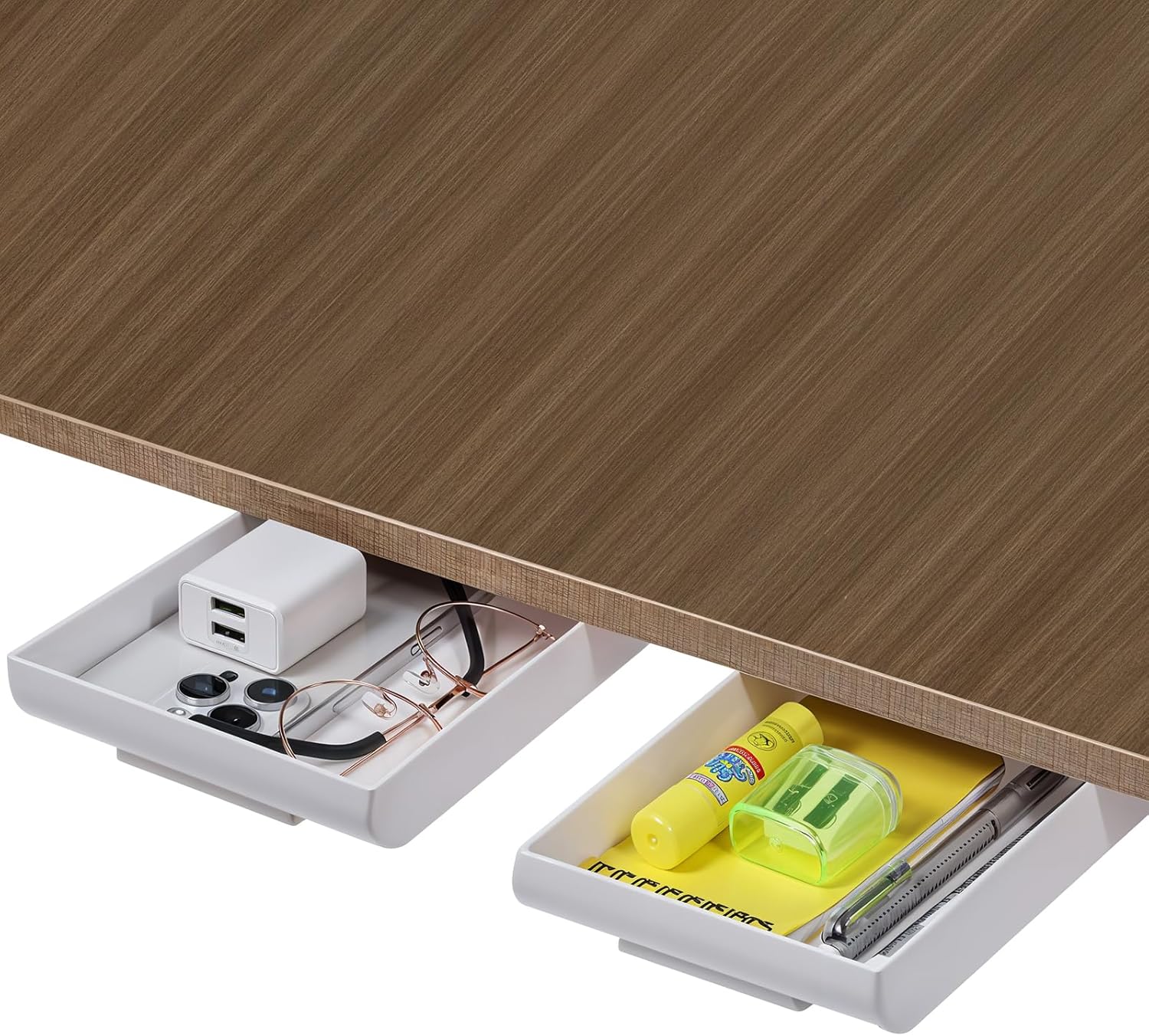 Amazon.com: Under Desk Storage Drawer Hidden Gadgets Organizer Table ...