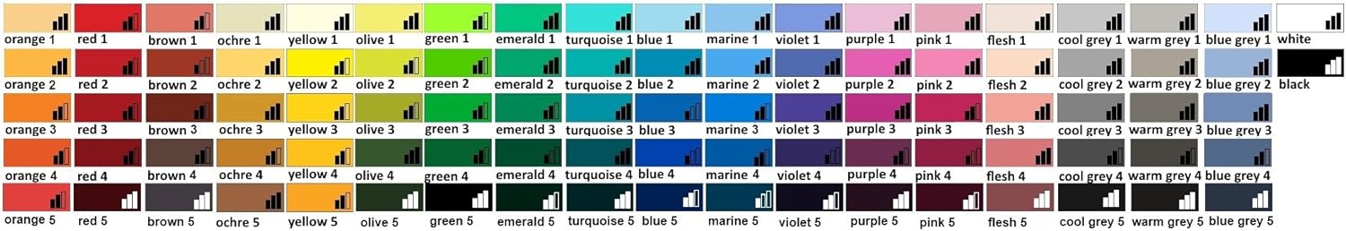 Amazon.com: Warcolours Acrylic Complete Set (92 bottles, 15ml each ...