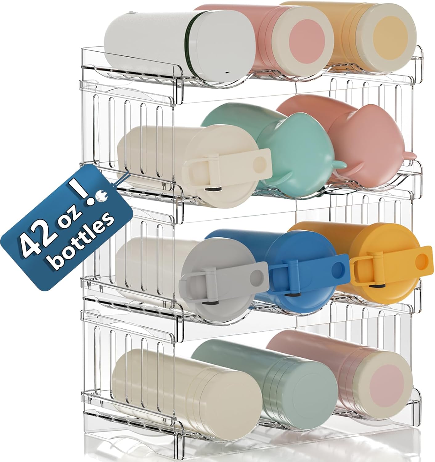 Amazon.com: SODPE Water Bottle Organizer for Cabinet and Fridge ...