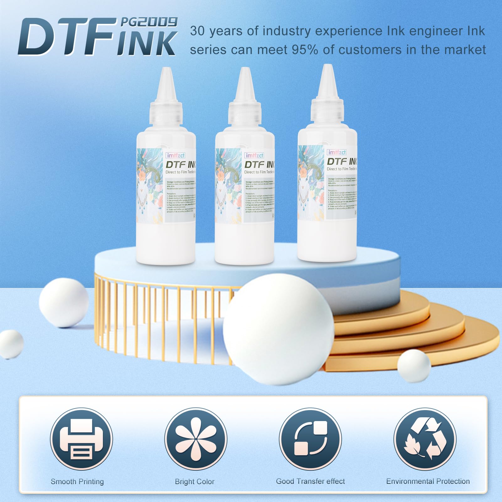 Snapklik.com : DTF White Ink 100ML, Premium DTF Ink For PET Film Heat ...