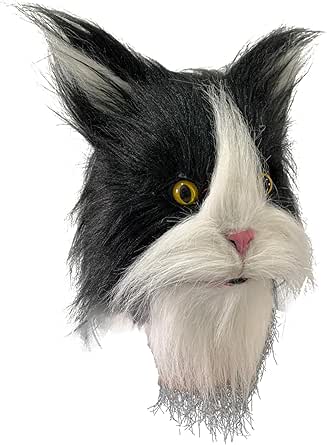 Amazon.com: EKOCEV Realistic Cat Latex Mask Full Face Masquerade Mask ...