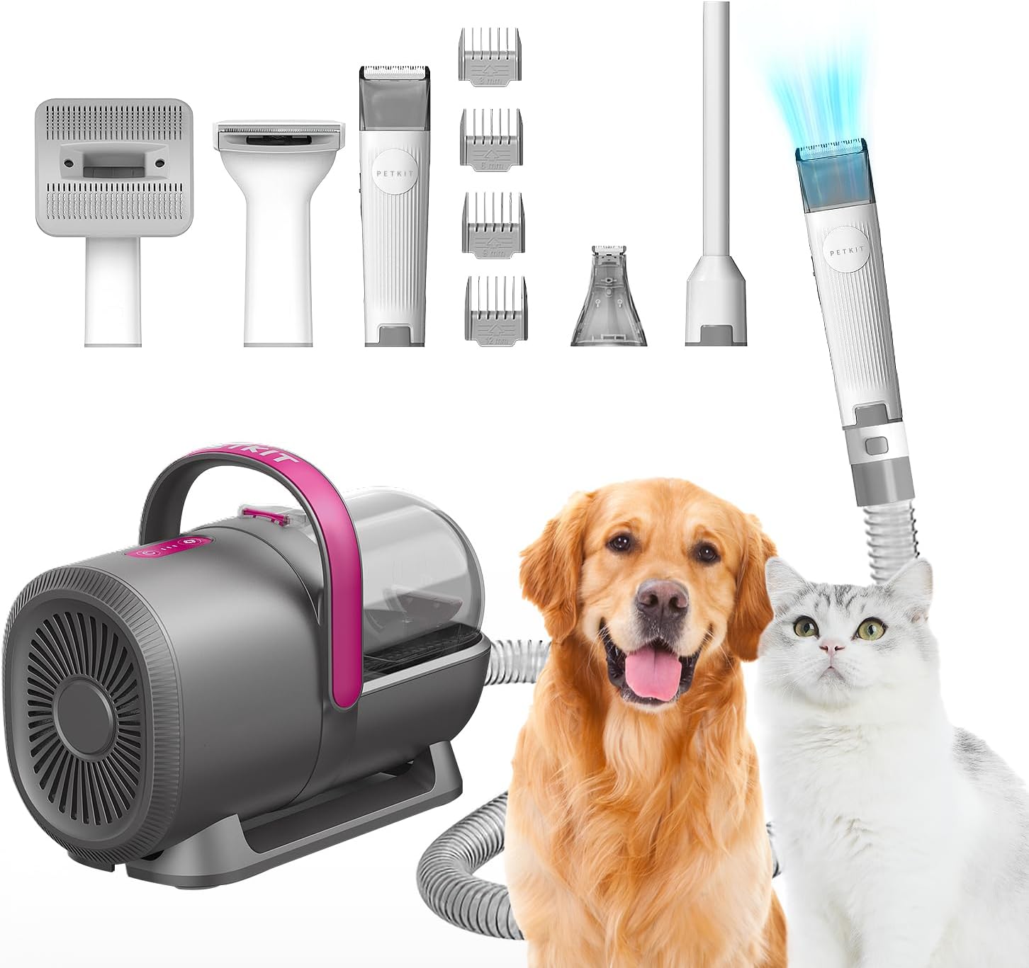 Amazon.com: PETKIT Pet Grooming Kit & Vacuum Suction 99% Pet Hair ...