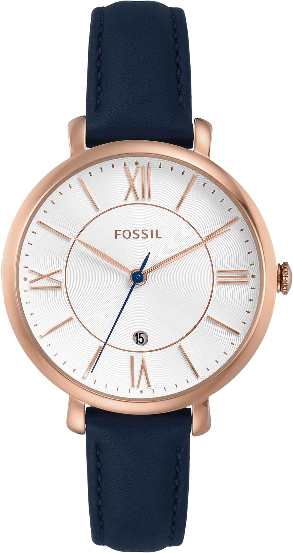 Fossil Women Leather Jacqueline Analog White Dial Watch - Es3843, Band ...