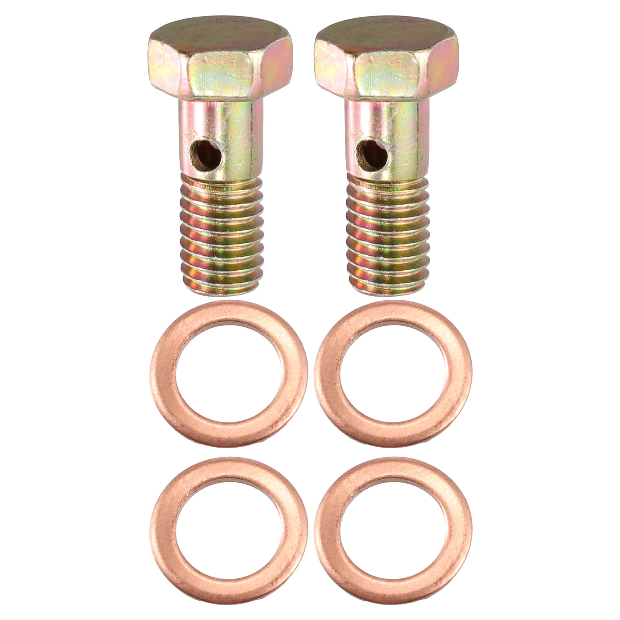 X AUTOHAUX 2 Set Banjo Bolt Brake Fitting Adapter M8x1 Thread Single ...