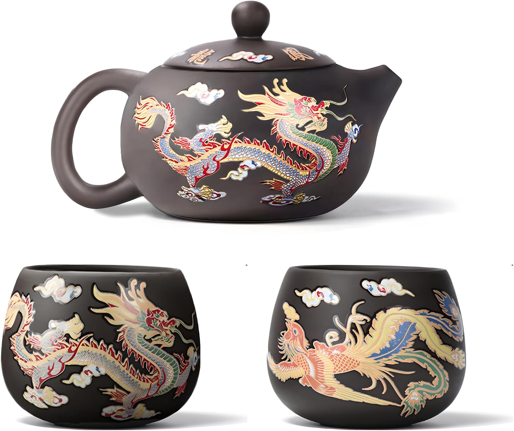 Amazon.com | Color-changing Teapot, 2024 Hand-made Dragon and Phoenix ...