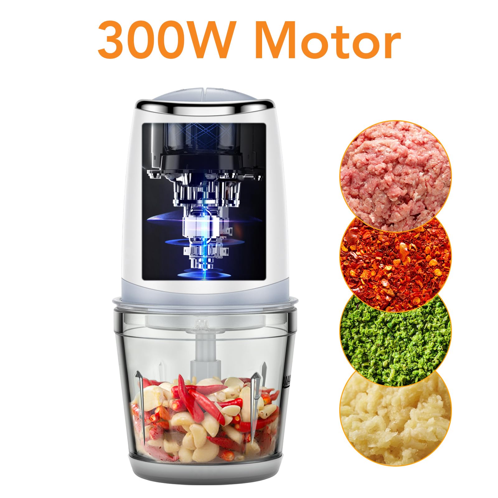 Snapklik.com : Plastic + Glass + Stainless Steel Bm-205 300W Mini ...