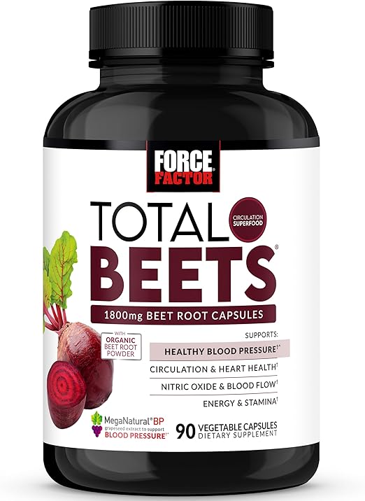 Amazon.com: Force Factor Total Beets Blood Pressure Support Beet Root ...