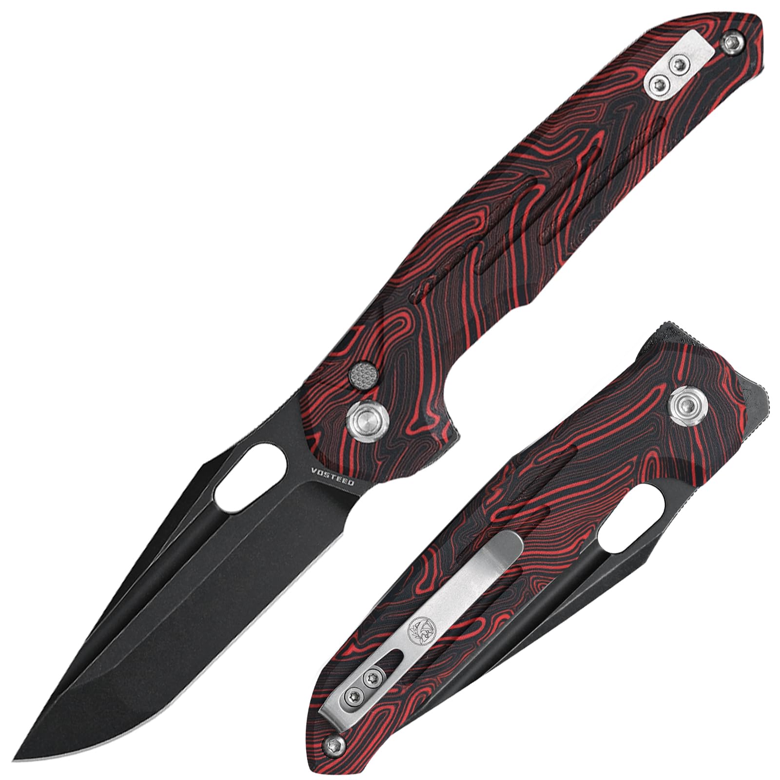 Amazon.com: Vosteed Lightweight Pocket Knife with Clip, Flipper Folding ...