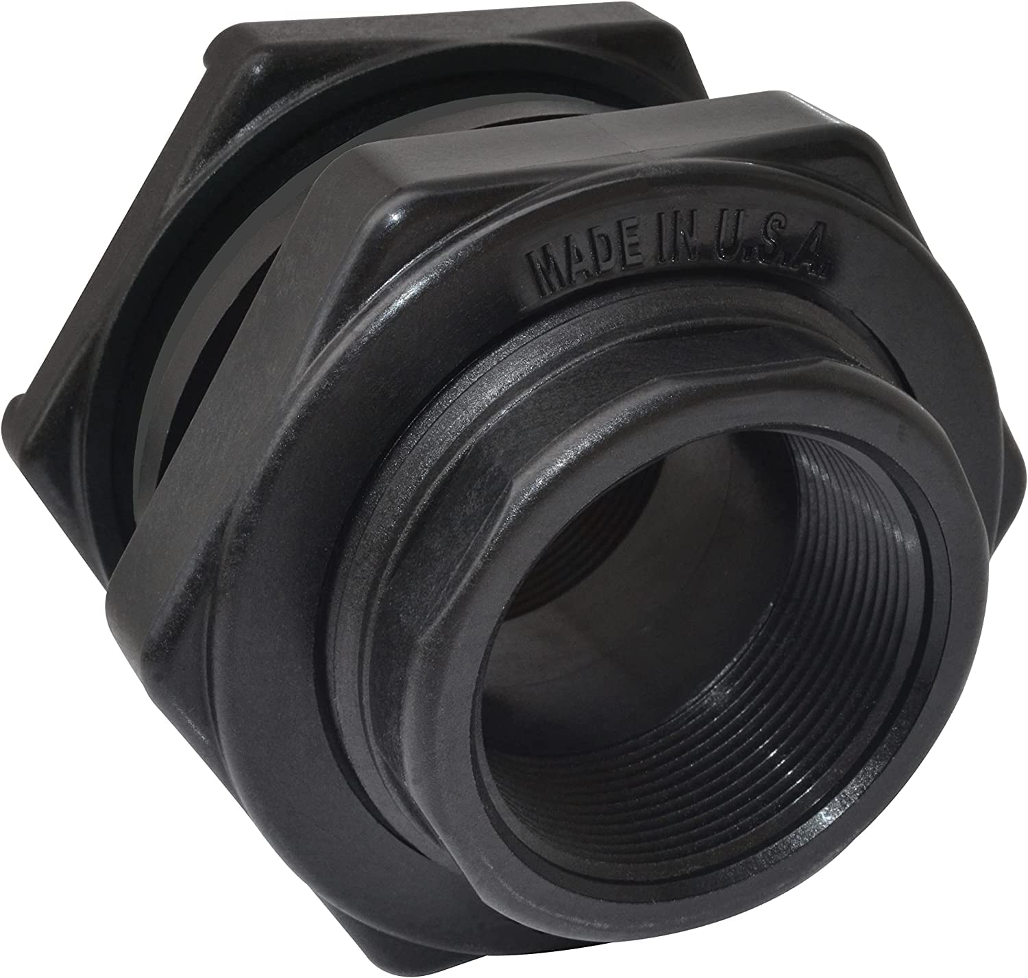 Amazon.com: Little Giant AD-BH-2 Bulkhead Fitting Suitable for Ponds, 2-Inch FNPT, Black, 566257 ...