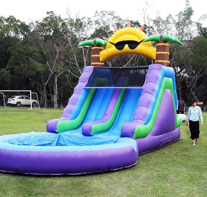 Amazon.com: 26ft Commercial Double Water Slides for Adults Backyard ...
