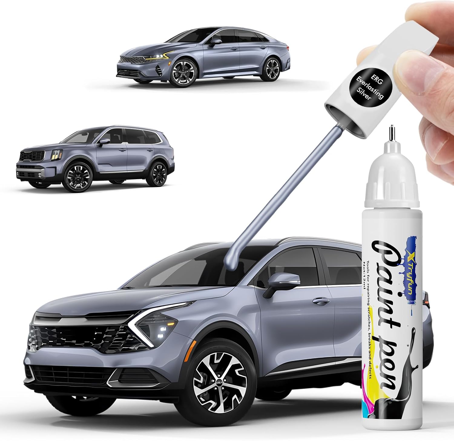 Amazon.com: XTryfun ERG Everlasting Silver Touch Up Paint Compatible ...