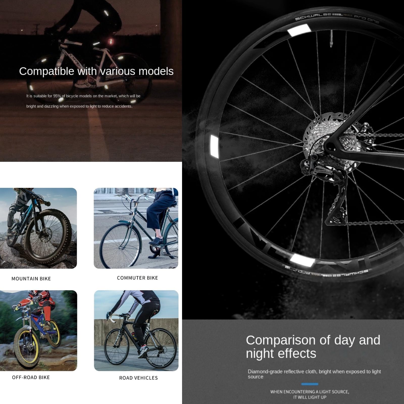 Snapklik.com : ENLEE Bicycle Reflective Stickers For Enhanced Safety ...