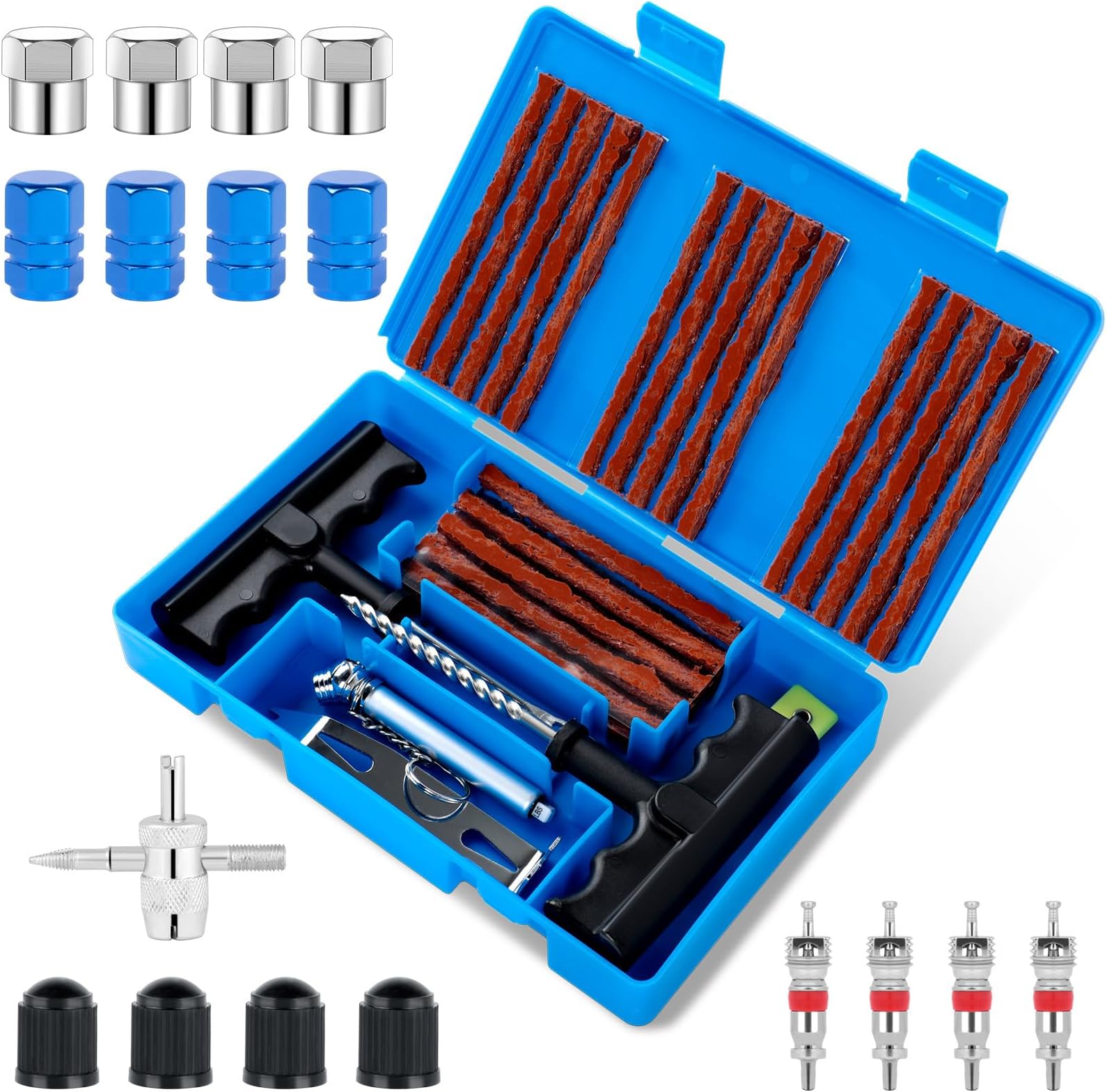 VMUTGA 58 Pièces Kit de Réparation de Pneus, Outils de Réparation de ...