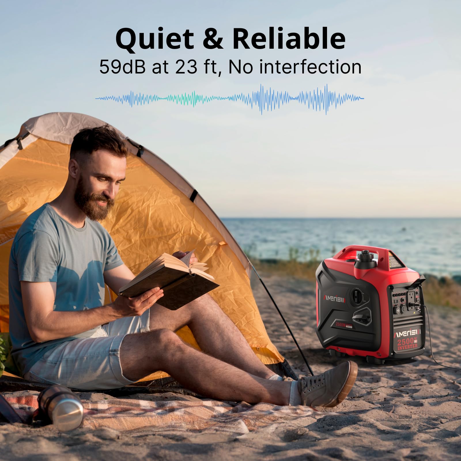 Snapklik.com : Gas Powered Portable Inverter Generator 2500W, Long ...