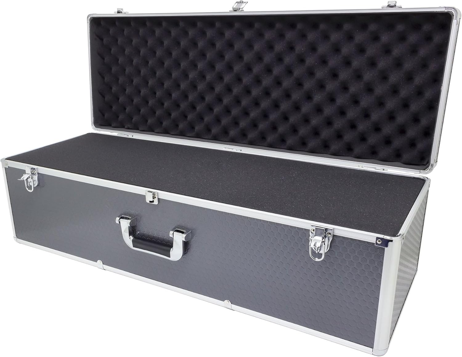 Maplin Lockable Flight Case - Aluminium Tool Case with Padded Foam ...