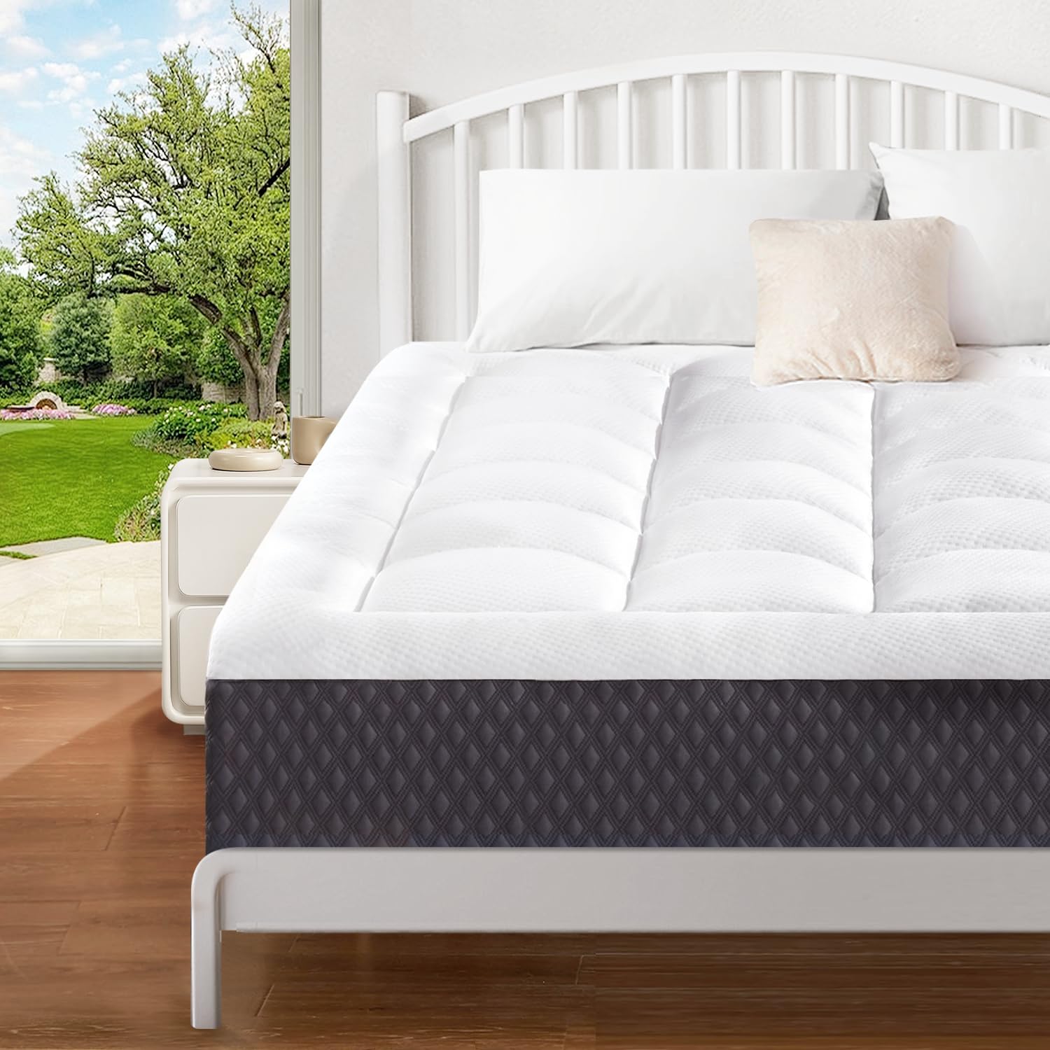 Amazon.com: TERISTE 8 Inch Queen Mattress Breathable Gel-Memory Foam ...