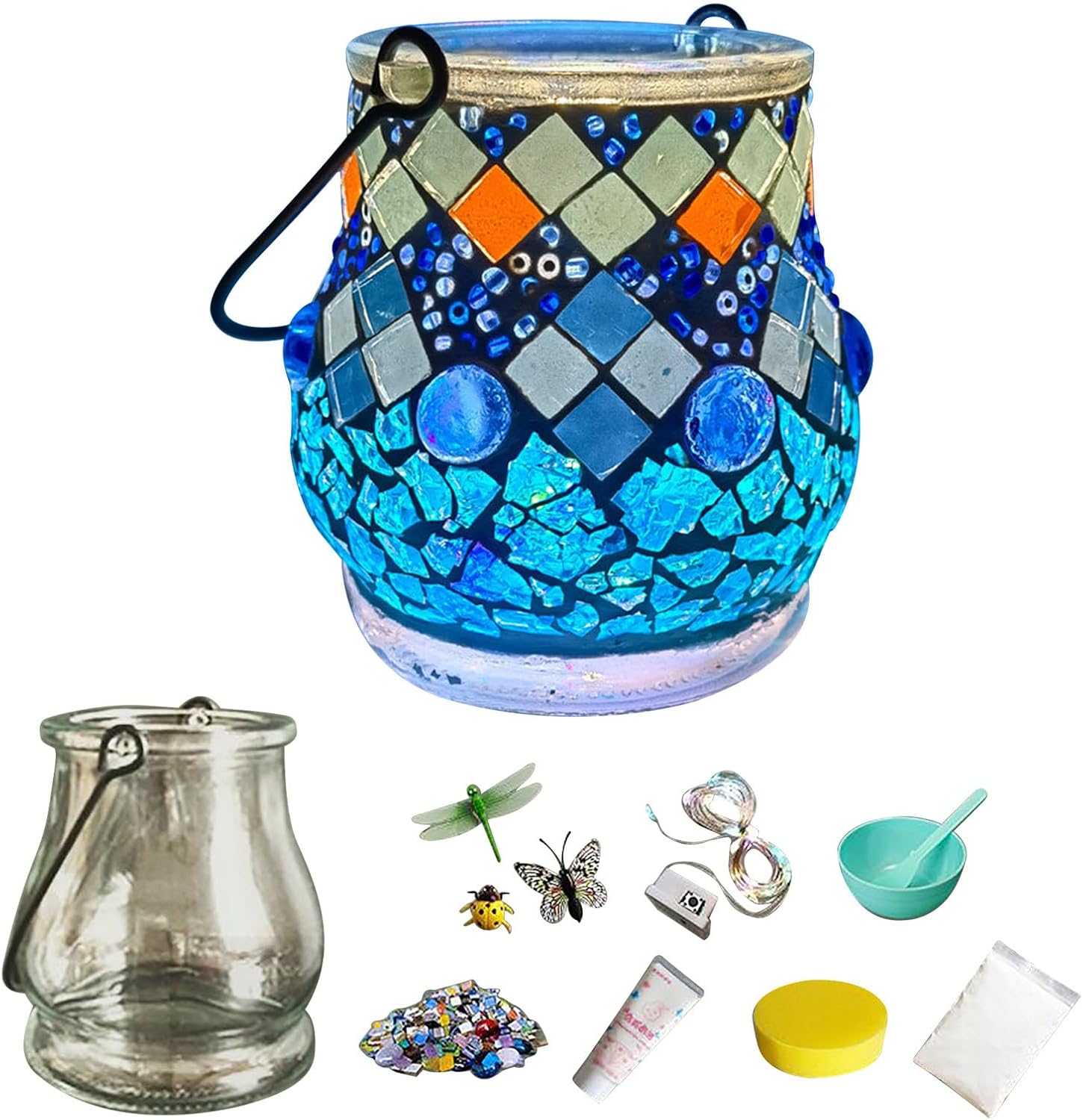 Amazon.com: Make Your Own Mosaic Night Light Kit, Mosaic Lamp Craft Kit ...