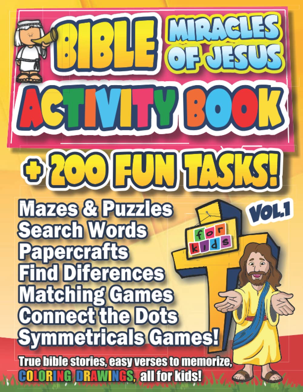 Bible Activity Book Miracles of Jesus + 200 fun tasks!: Mazes and ...