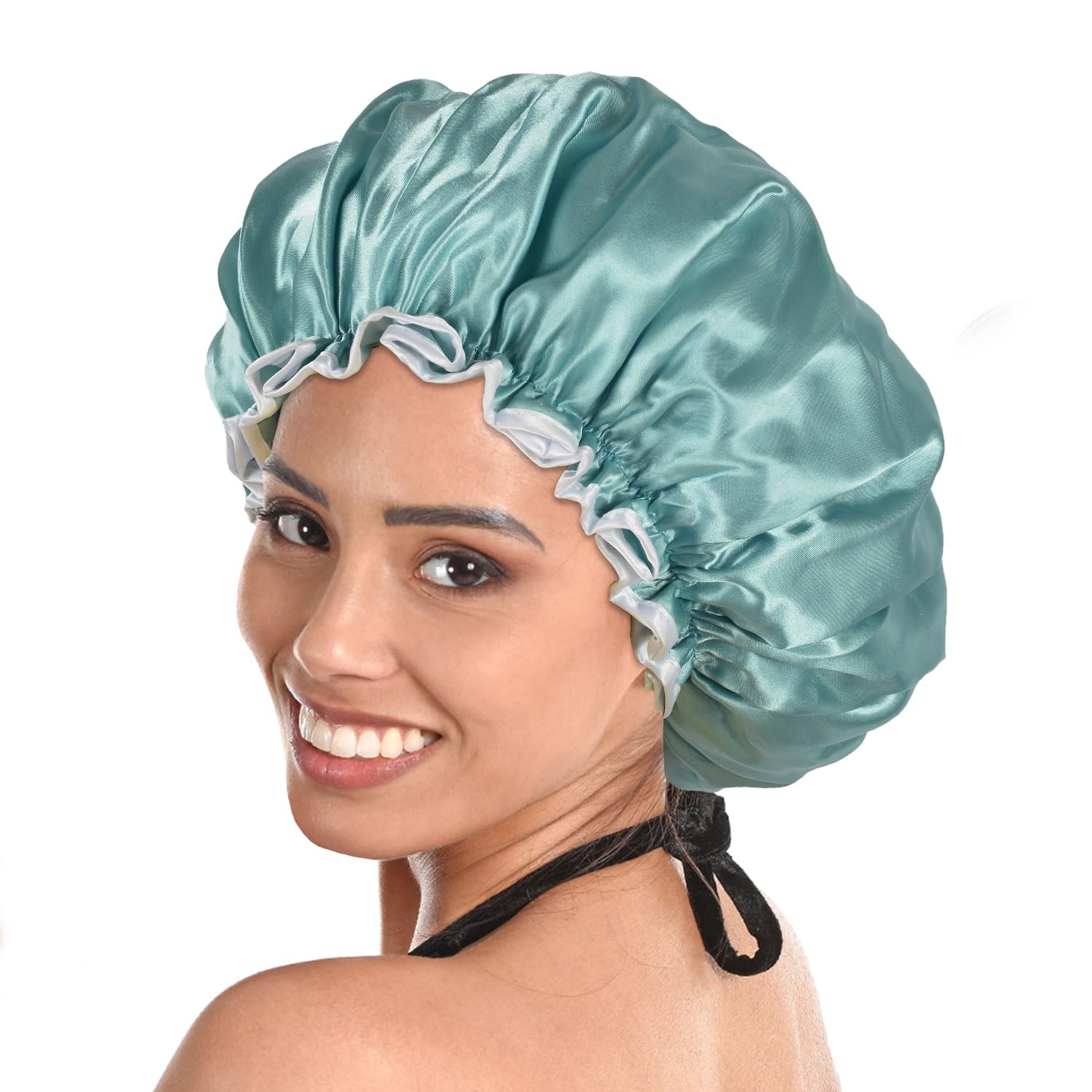 Amazon.com : Luvruitaky Shower Cap Large Shower Cap for Women Reusable ...
