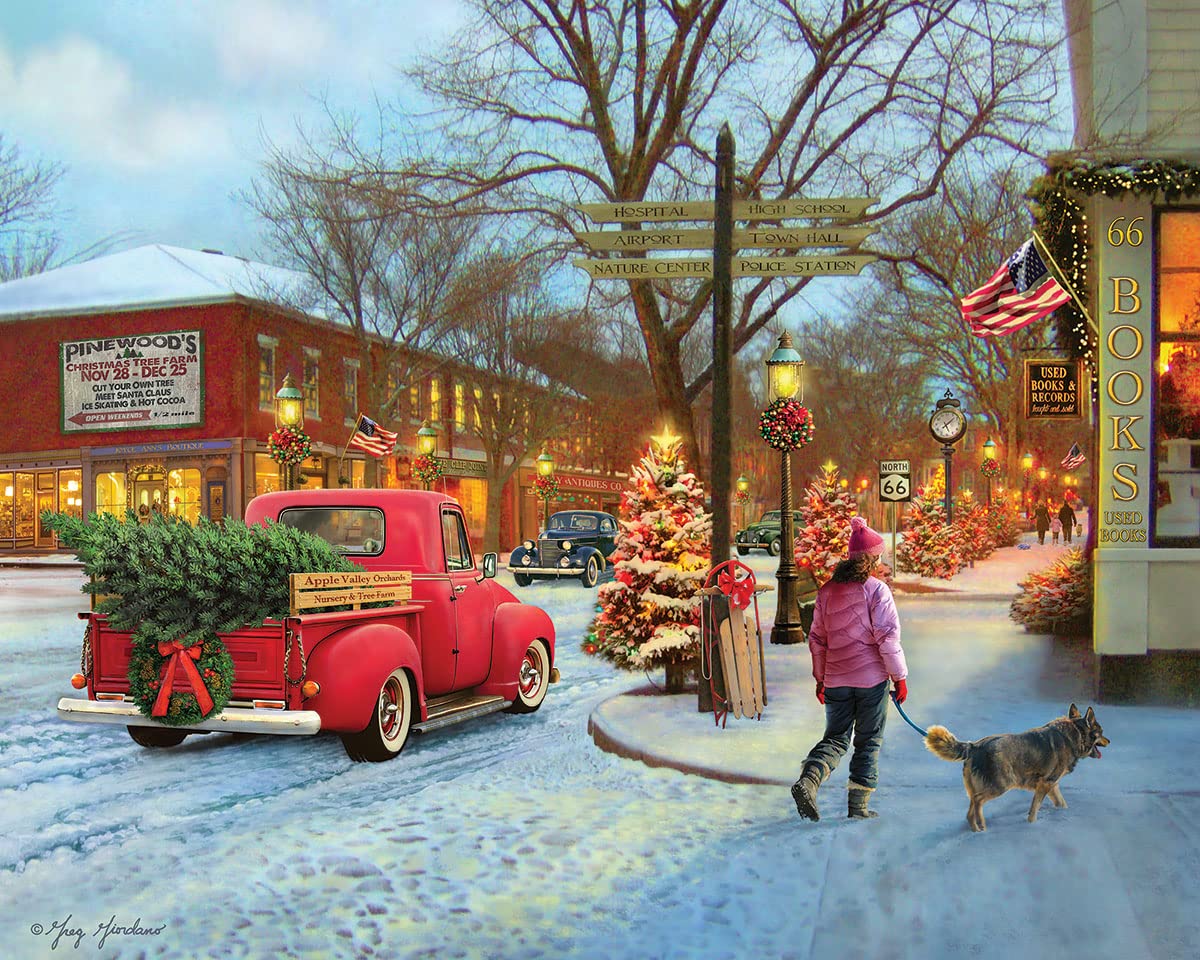Amazon.com: White Mountain Christmas Puzzles 1000 Pieces Winter Theme ...