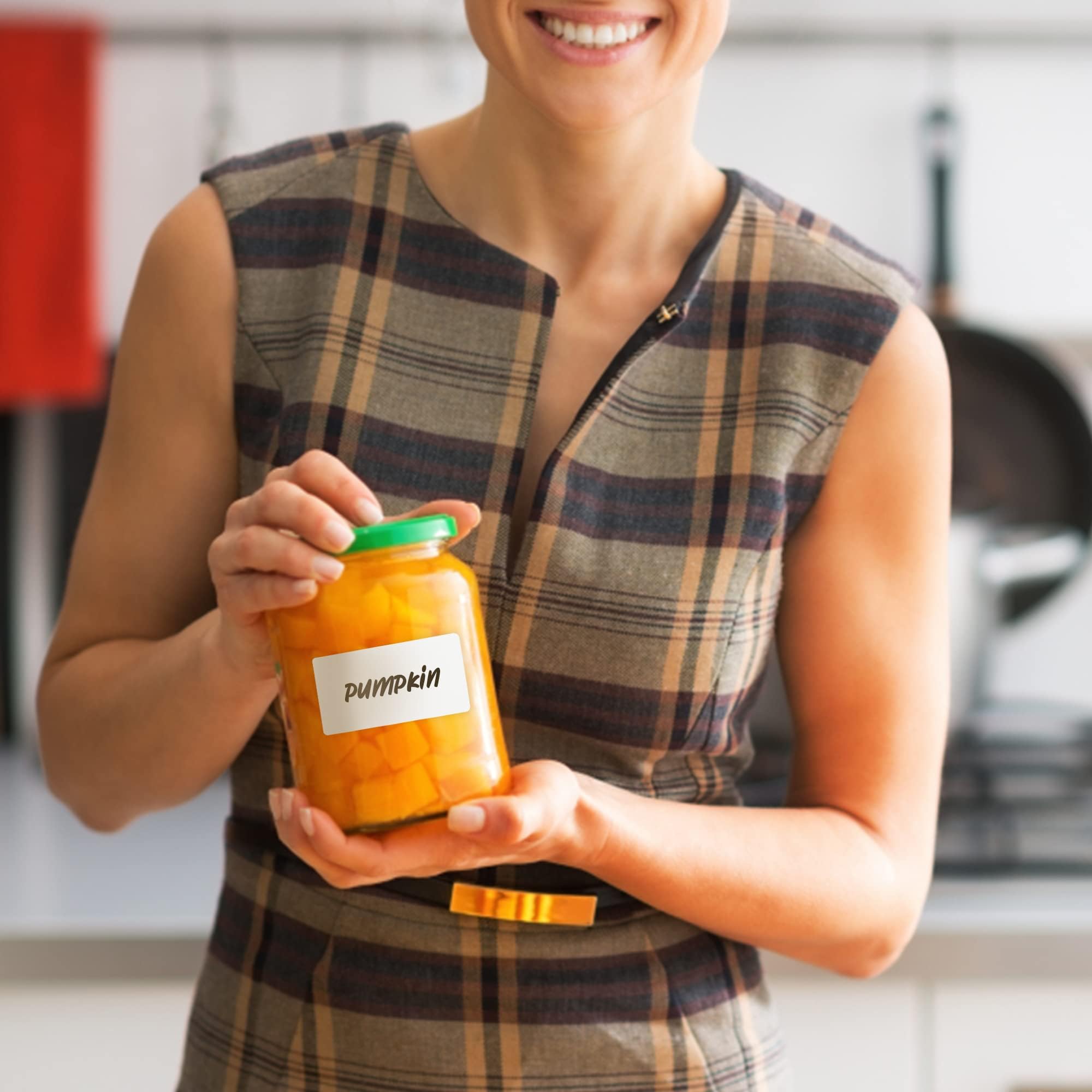 Snapklik.com : 500 Stickers 2" X 1" White Dissolvable Food Labels For ...