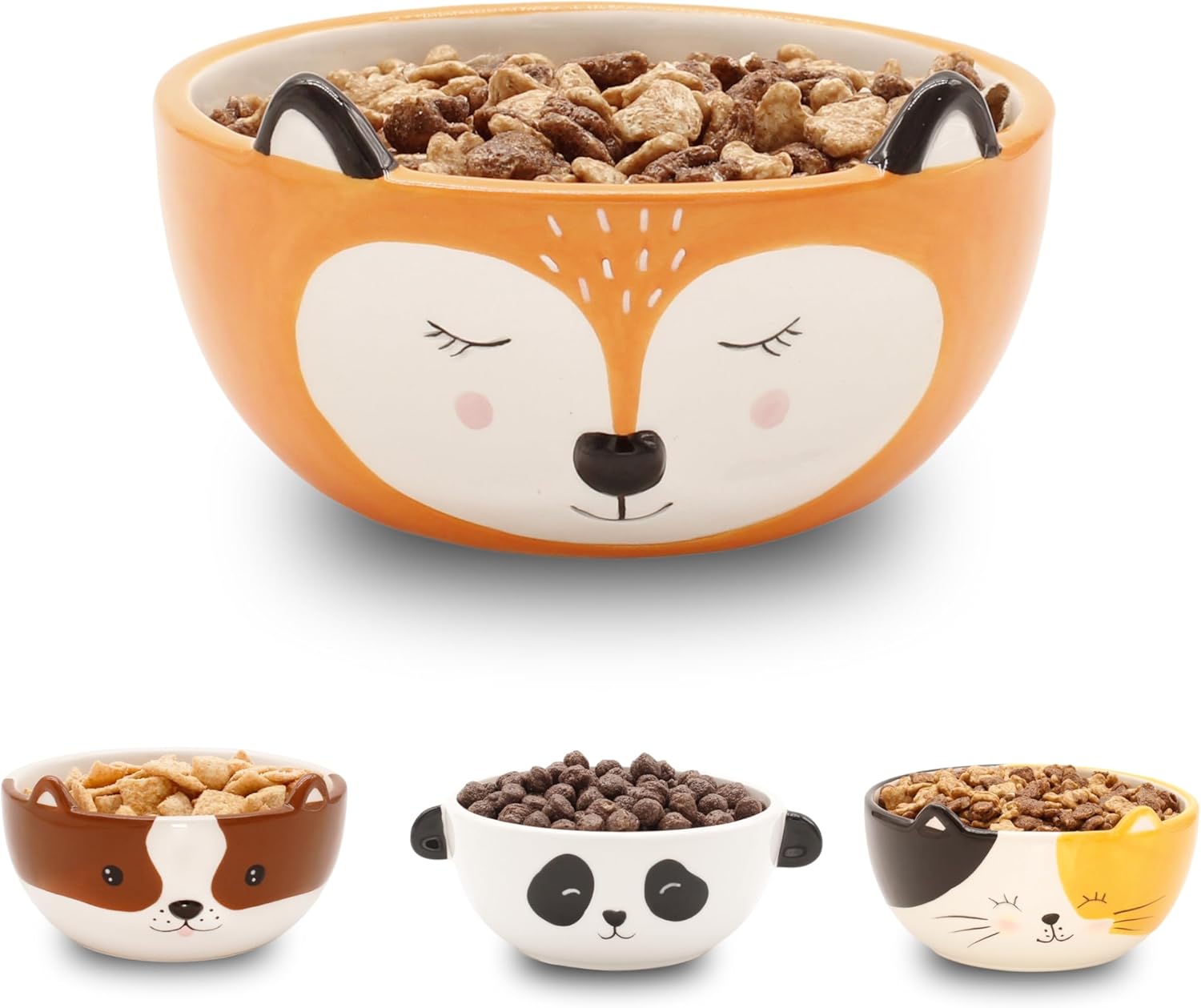 Amazon.com | Winkee - Fox Cereal Bowl I Adorable Ceramic Bowl with Fox ...