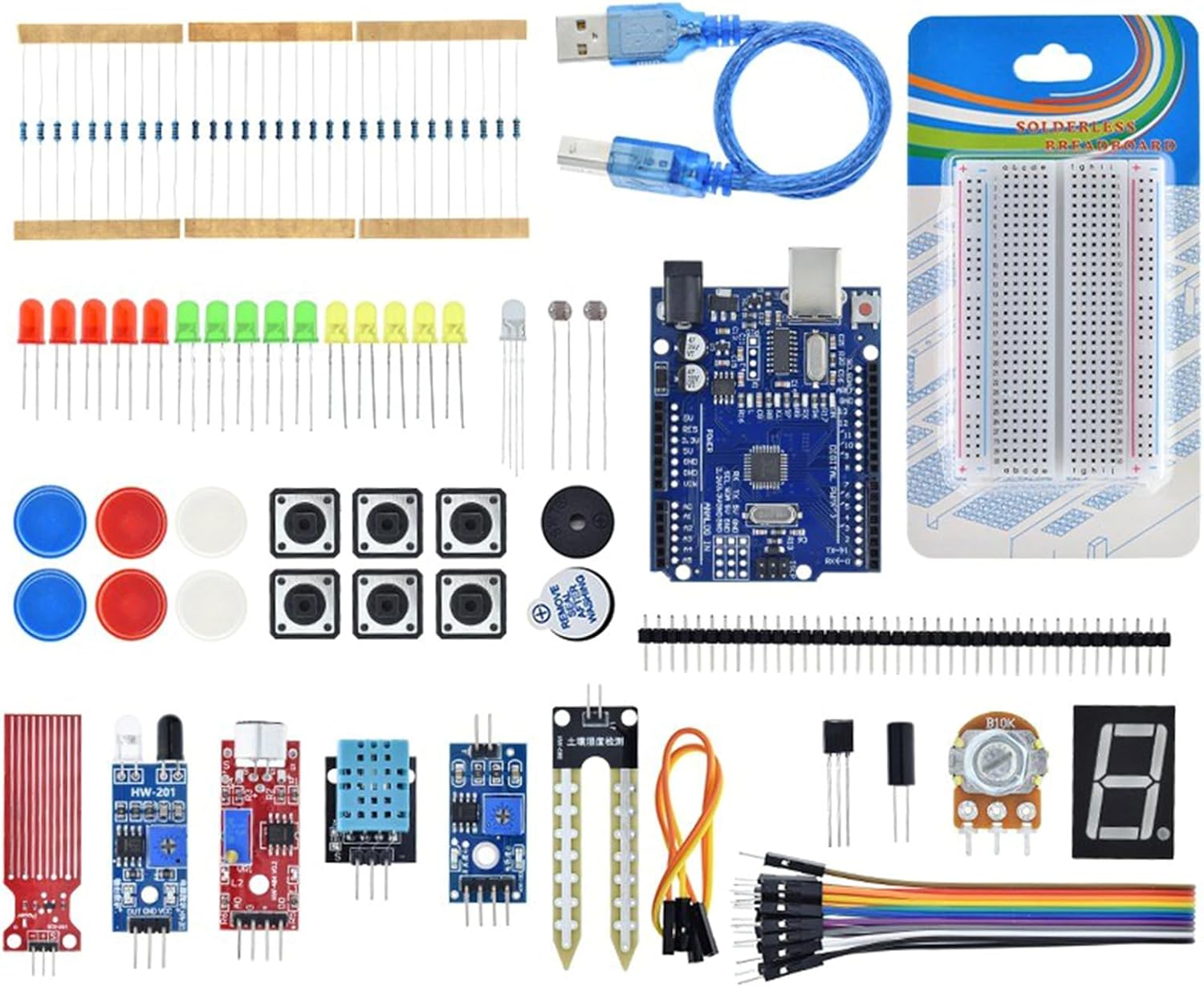 Diogeynu Starter For Mini-Breadboard LED Jumper Wire Button School ...