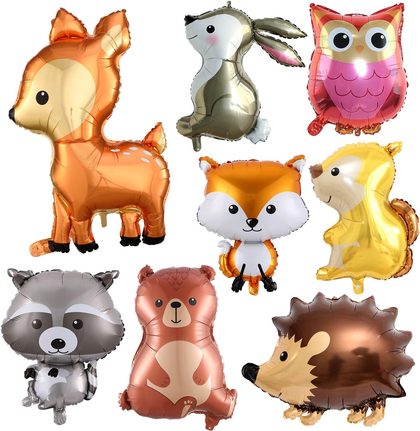 Amazon.com: 8PCS Woodland Animal Balloons Forest Animals Balloons,Fox ...