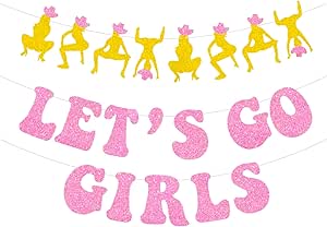 Amazon.com: Pre-Strung Let’s Go Girls Banner Western Cowgirl ...